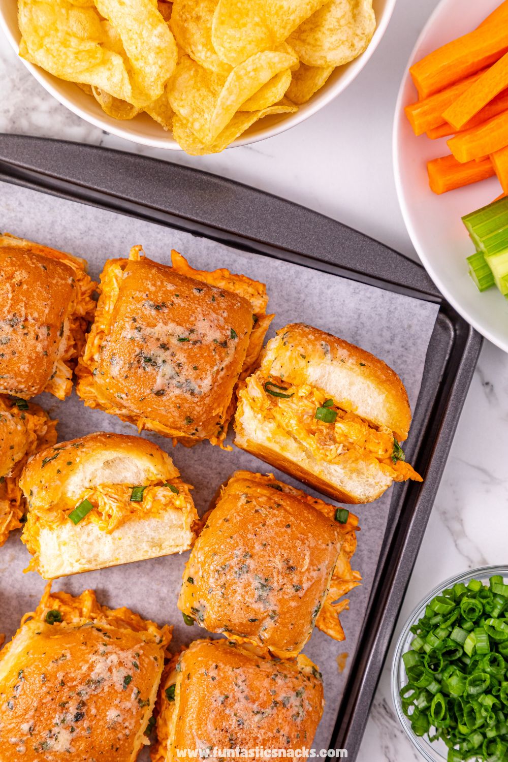 Buffalo Chicken Sliders - Funtastic Snacks